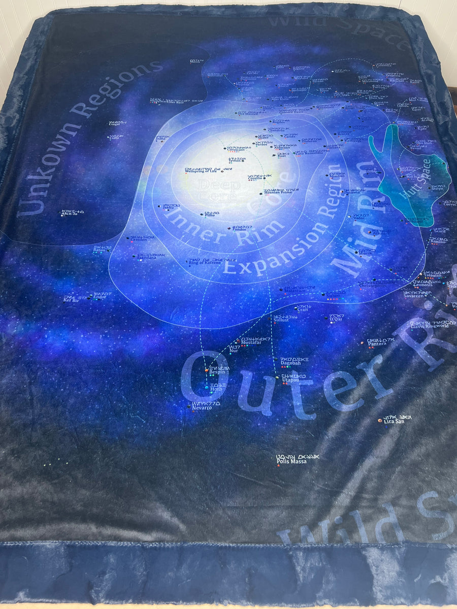 Map of Star Wars Galaxy Minky blanket – My Minx Blankets